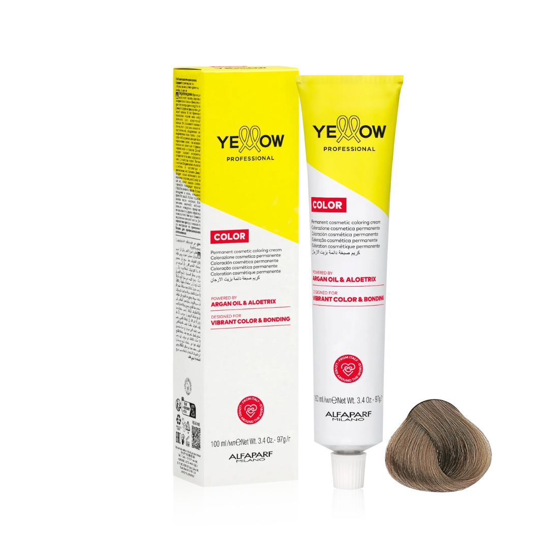 YELLOW TINTE 8.1 RUBIO CLARO CENIZA 100ML (N) | American Beauty Supply