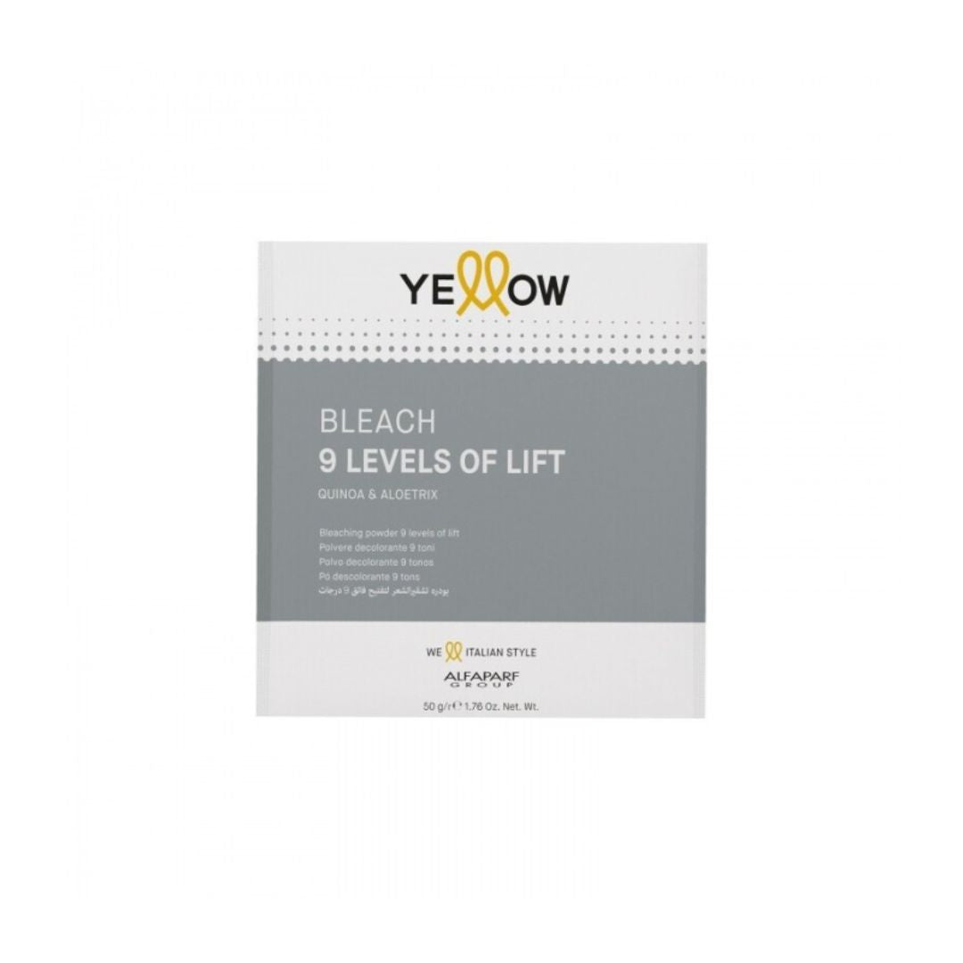 YELLOW BLEACH 9 LEVELS OF LIFT ( QUINOA AND ALOETRIX) 50GR | American ...